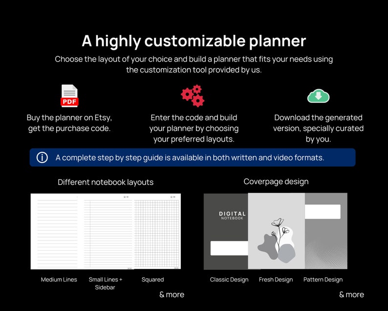 Digital Notebook for Remarkable Tablets | Remarkable 2 Templates ...