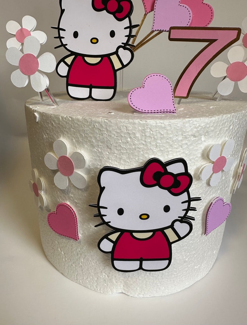 Hello Kitty Cake Topper Hello Kitty Birthday Cake Topper Hello Kitty ...