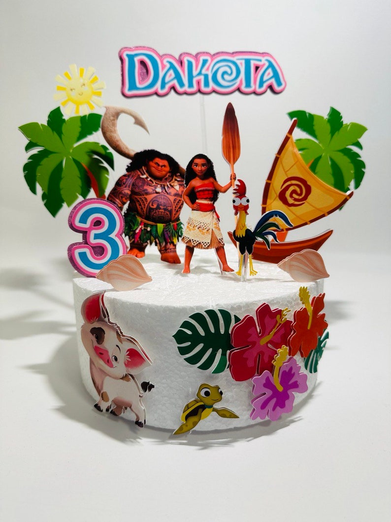 Moana Cake Topper Moana Birthday Moana Party - Etsy
