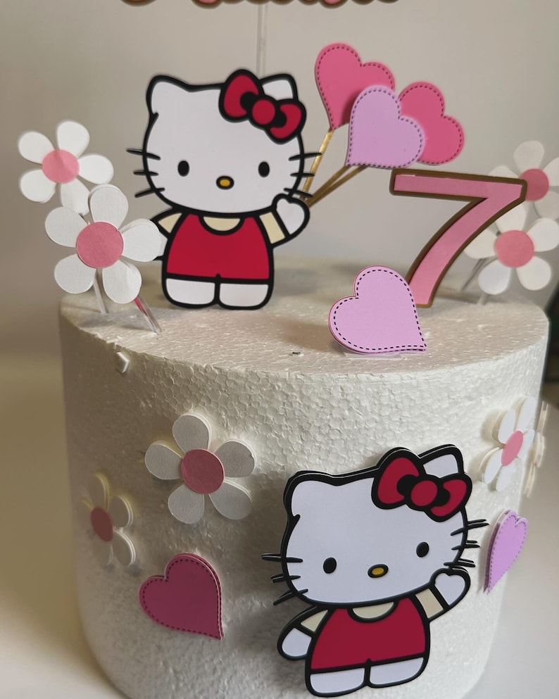 Hello Kitty Cake Topper Hello Kitty Birthday Cake Topper Hello Kitty ...