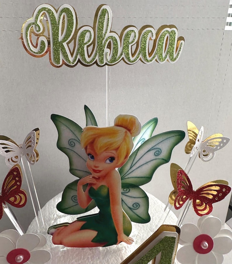 Tinker Bell topper Cake - Fairy Birthday Party Decoration- Girls ...