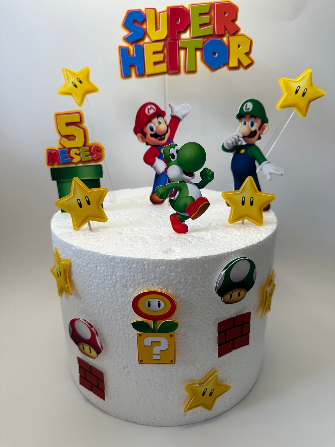 Super Mario Cake Topper Super Mario Party Super Mario Decor - Etsy
