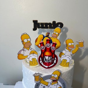 The Simpsons Cake Topper - the Simpsons Birthday Party - Etsy