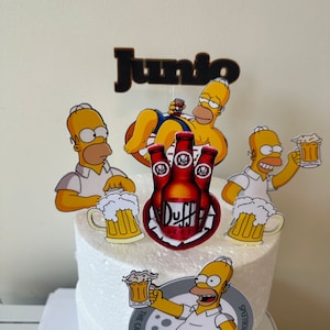 The Simpsons Cake Topper - the Simpsons Birthday Party - Etsy