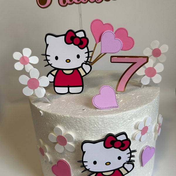 Hello Kittys Cake Topper - Etsy
