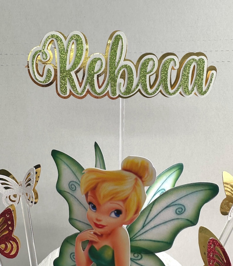 Tinker Bell topper Cake - Fairy Birthday Party Decoration- Girls ...