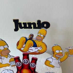 The Simpsons Cake Topper - the Simpsons Birthday Party - Etsy