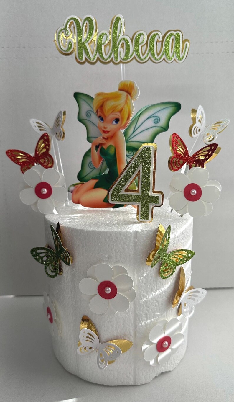 Tinker Bell topper Cake - Fairy Birthday Party Decoration- Girls ...