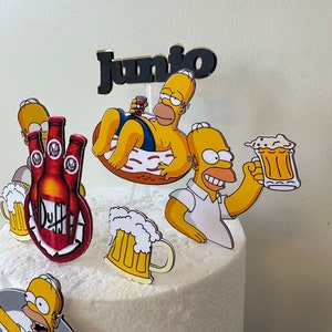 The Simpsons Cake Topper - the Simpsons Birthday Party - Etsy