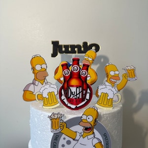 The Simpsons Cake Topper - the Simpsons Birthday Party - Etsy