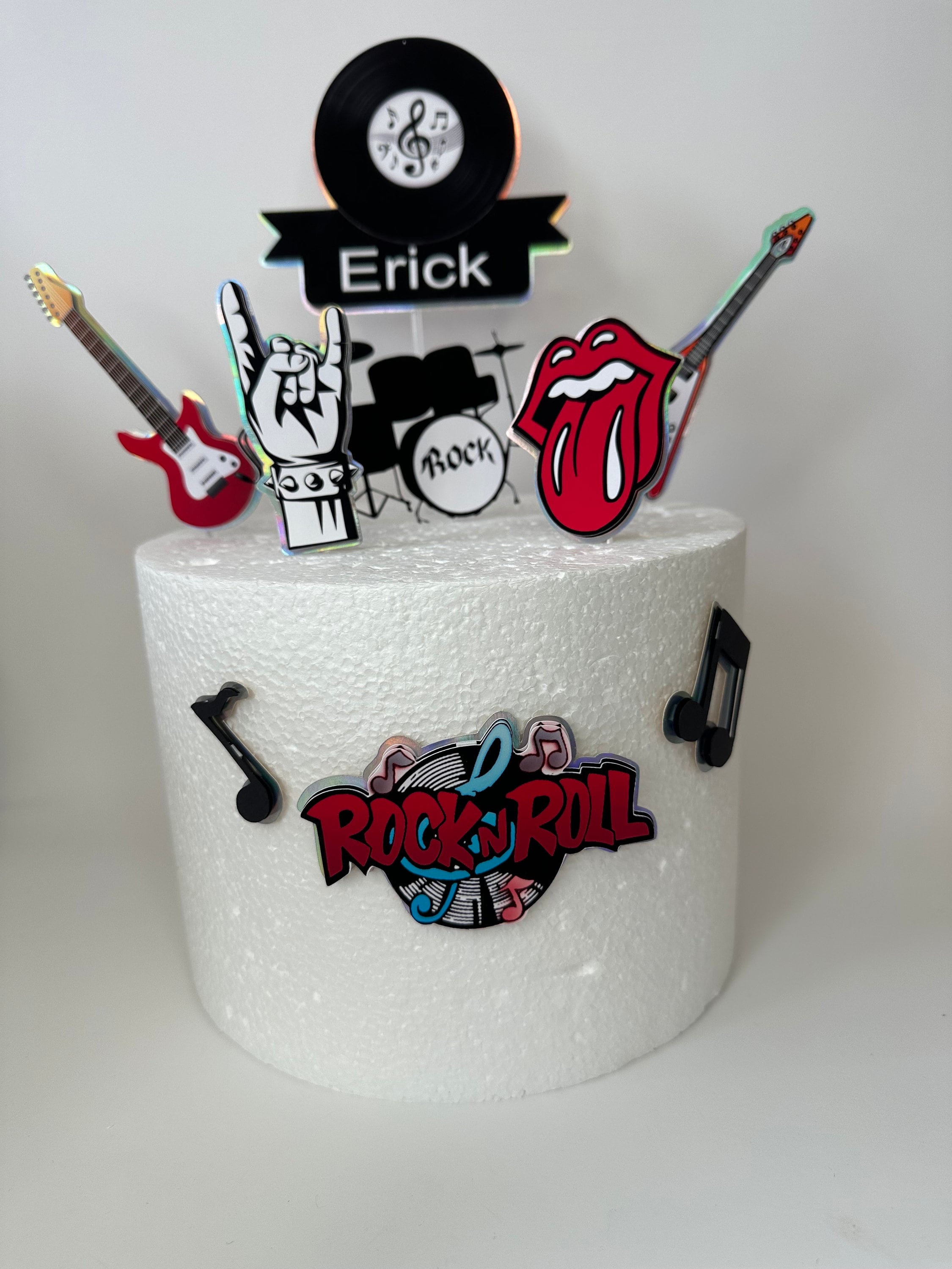 Rock N Roll Cake Topper Rock N Roll Birthday Party - Etsy