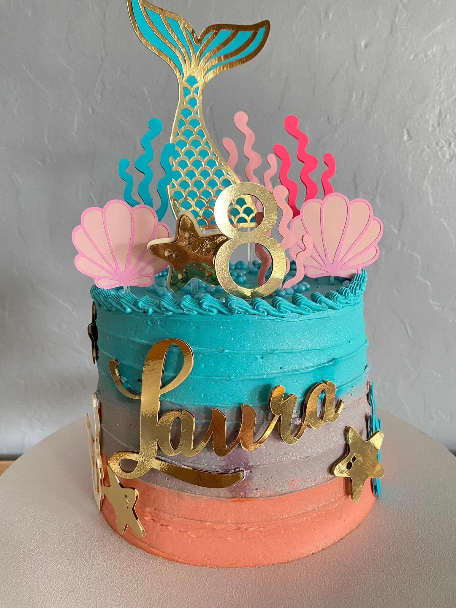 Mermaid Cake Topper - Mermaid Birthday Party - Etsy