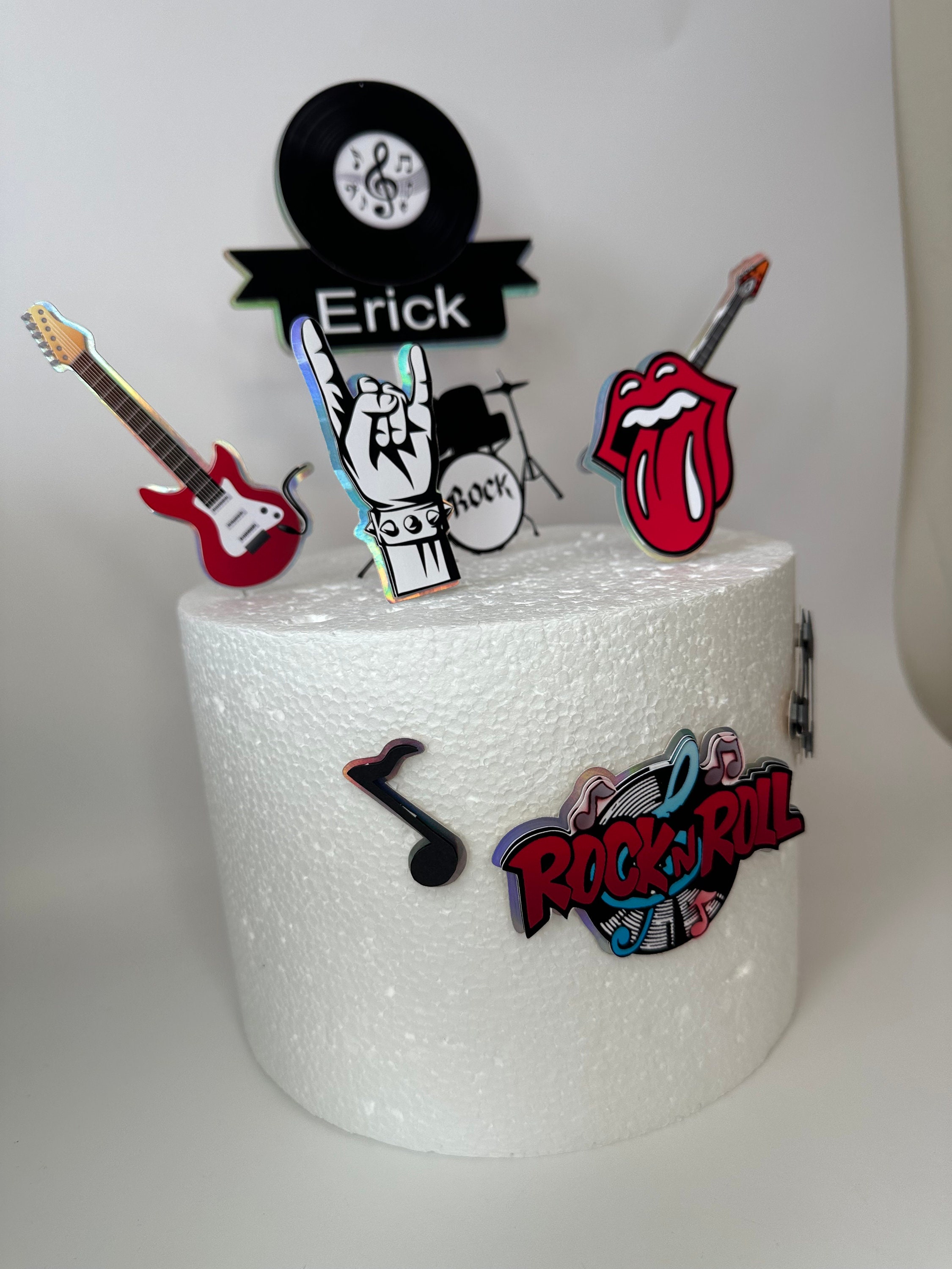 Rock N Roll Cake Topper Rock N Roll Birthday Party - Etsy