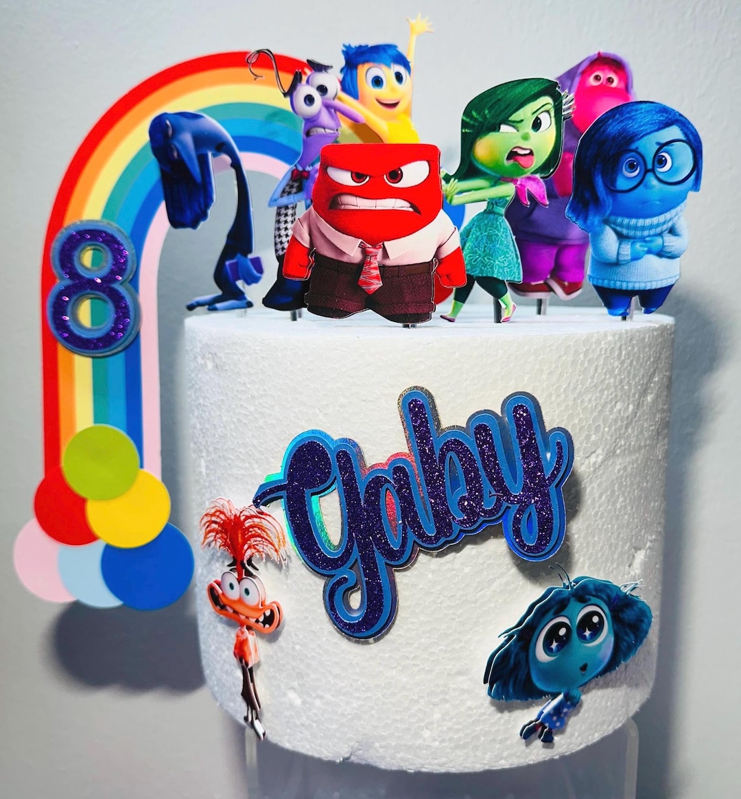 Inside Out Cake Topper – Kids Birthday Party Decoration - Etsy