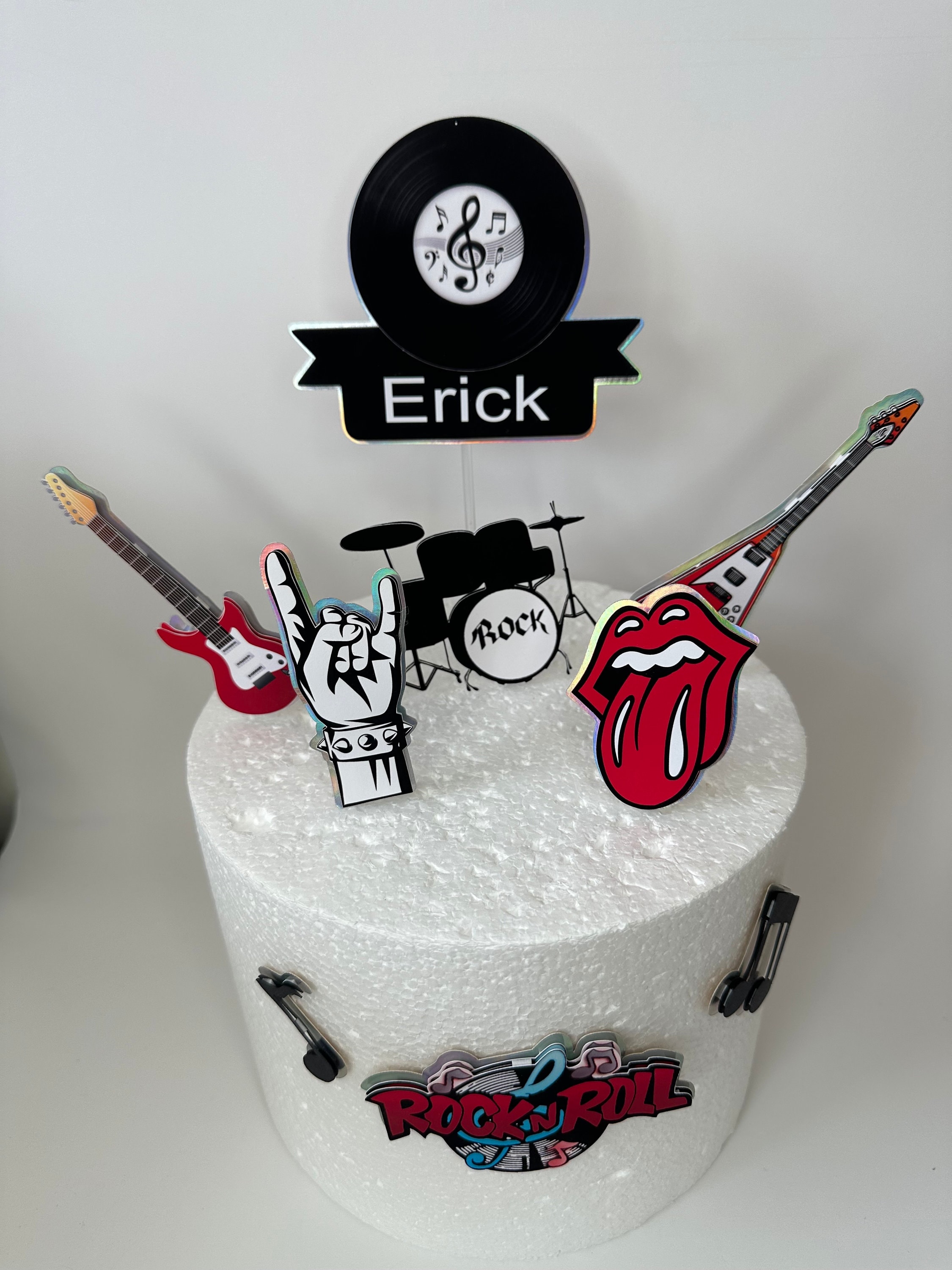 Rock N Roll Cake Topper Rock N Roll Birthday Party - Etsy