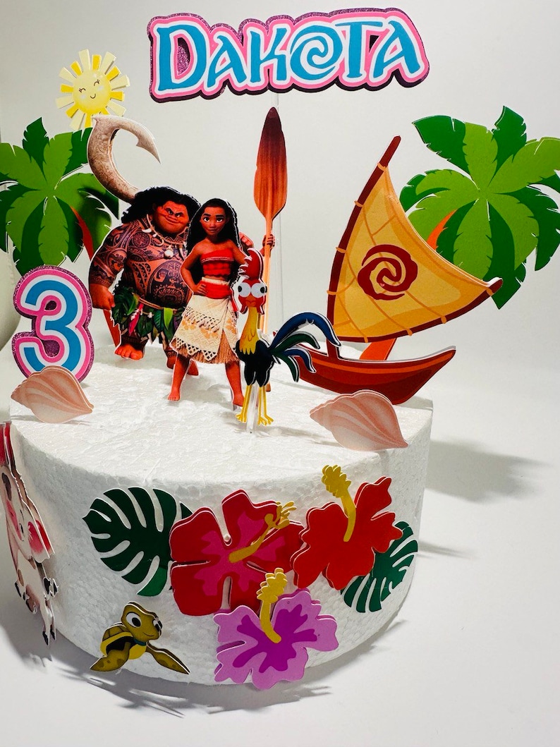 Moana Cake Topper Moana Birthday Moana Party - Etsy