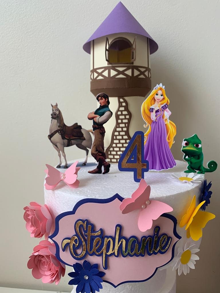 Rapunzel Tangled Cake Topper - Princess Party Decor - Princess Cake - Etsy