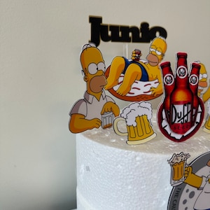 The Simpsons Cake Topper - the Simpsons Birthday Party - Etsy