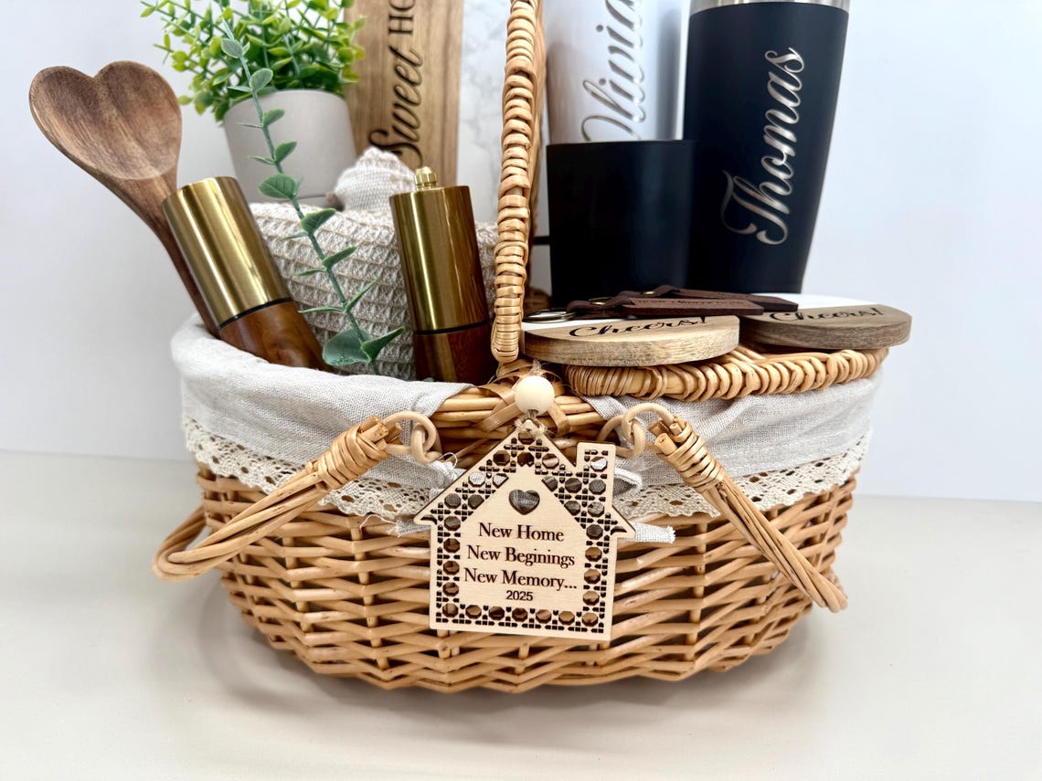 Realtor Closing Gift Basket Personalized Housewarming New Home Gift Set ...
