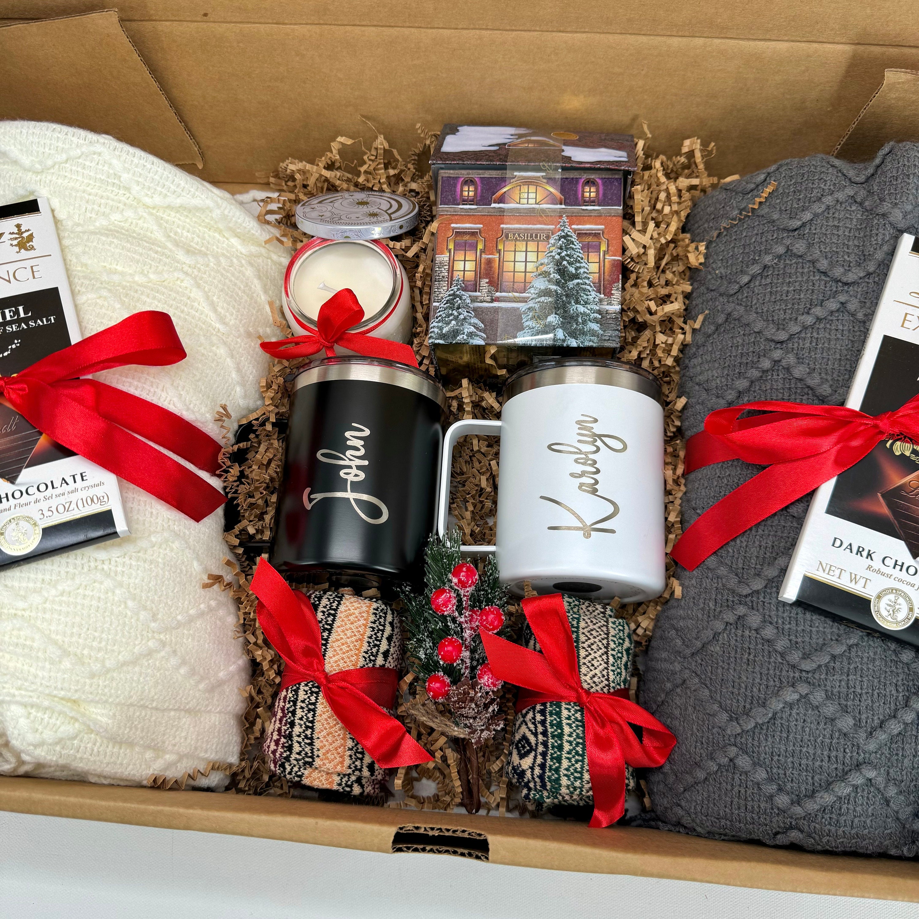 LARGE GIFT SET for Two Personalized Gift for a Couple Ideas Custom Gift ...