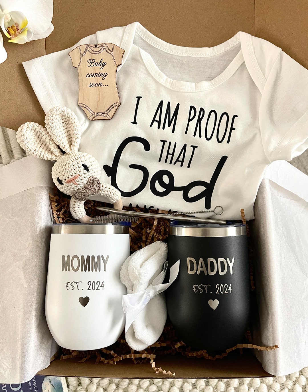 New Parents Gift Box for New Mom New Dad & Baby New Baby Gift Basket ...