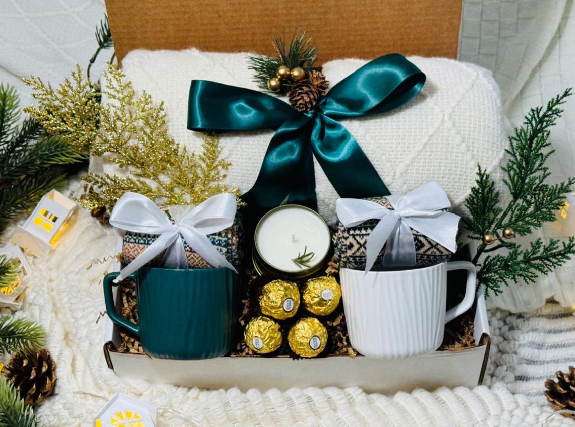 Christmas Gift Set for A Couple Holidays Hygge Gift for Two Happy ...
