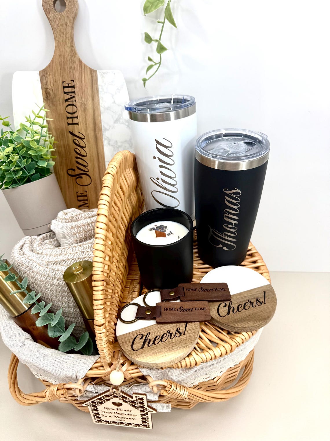 Realtor Closing Gift Basket Personalized Housewarming New Home Gift Set ...