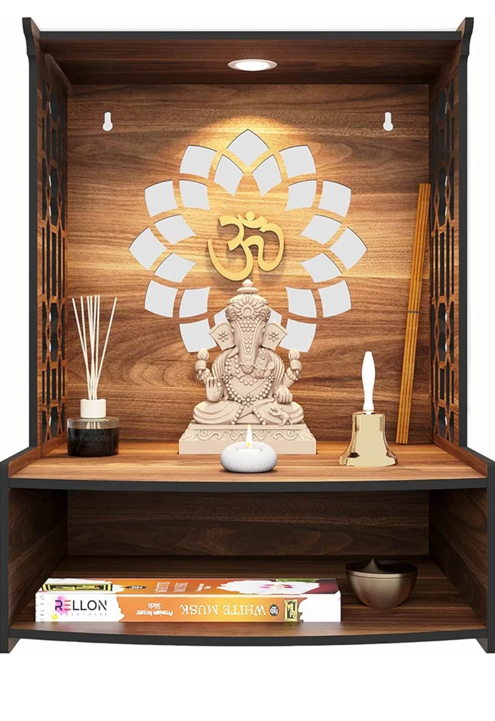 Beautiful Wooden Temple for Home and Office, Mandir Pooja Ghar Mandap ...