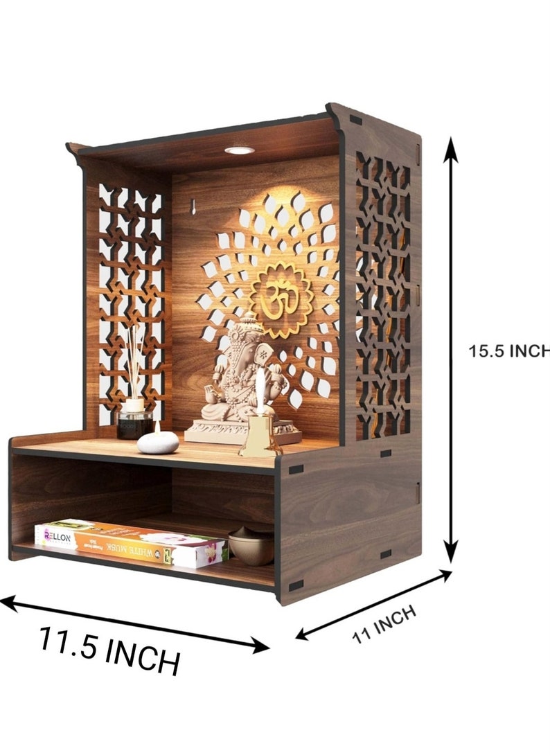 Beautiful Wooden Temple for Home & Office, Mandir Pooja Ghar Mandap ...