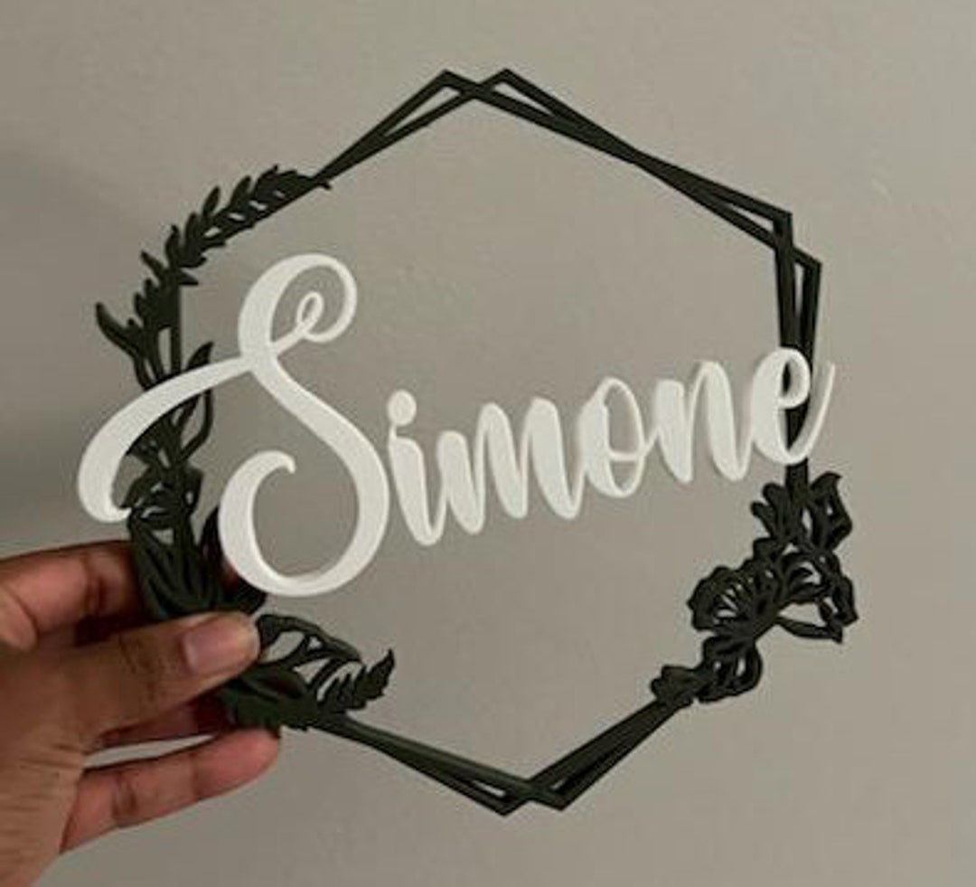 Personalized Baby Name Plate / Door Plaque 3D Printed Name Newborn ...