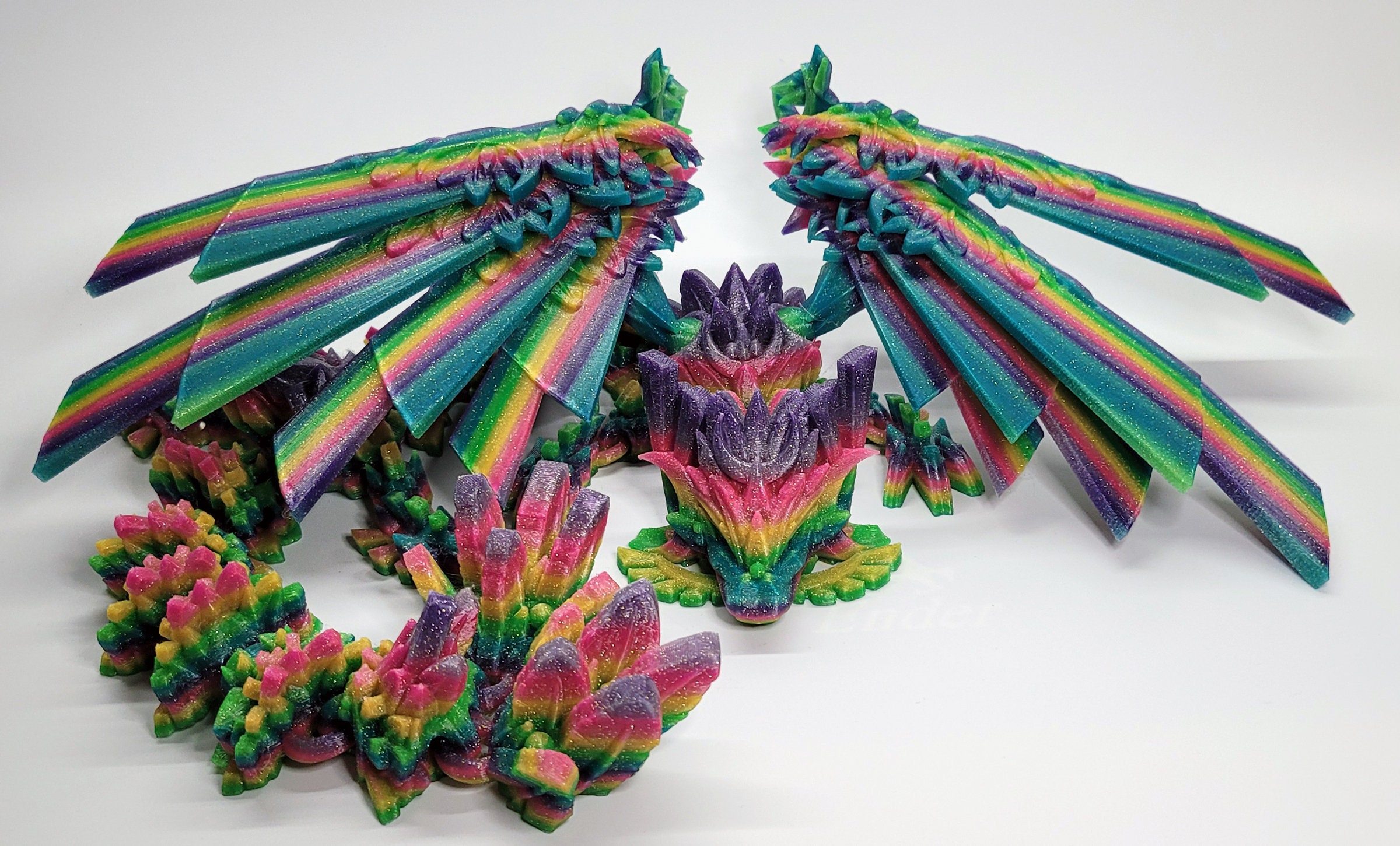Infinity Dragon Flexible Dragon 3D Printed Articulated - Etsy