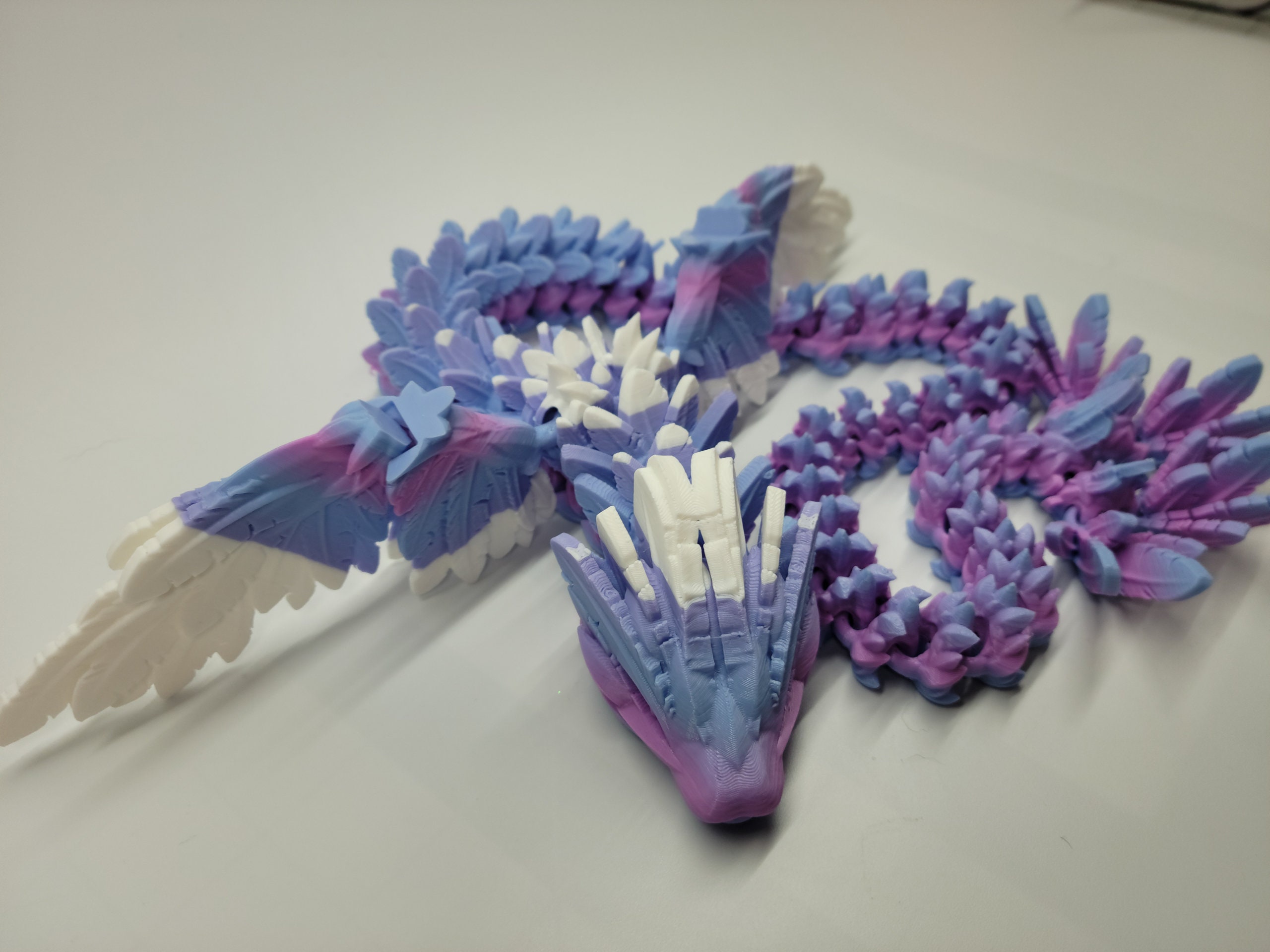 Feathered Dragon, Flexible Dragon, 3D Printed Articulated Dragon ...