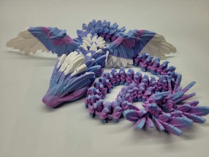 Feathered Dragon, Flexible Dragon, 3D Printed Articulated Dragon ...