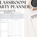 Classroom Party Planner, INSTANT DOWNLOAD, School Party Planner ...