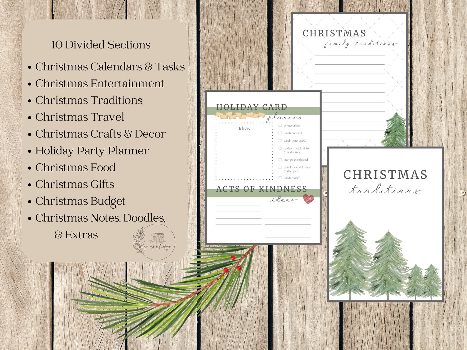 Christmas Planner Printable, INSTANT DIGITAL DOWNLOAD, Christmas ...