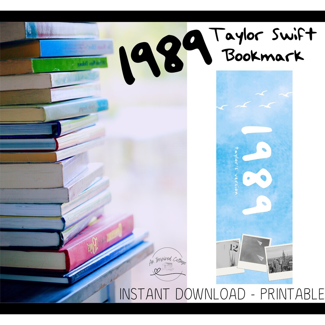 Taylor Swift 1989 Bookmark, INSTANT DOWNLOAD, Taylor's Version ...