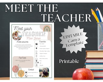 Meet the Teacher Template Editable Back to School Template - Etsy