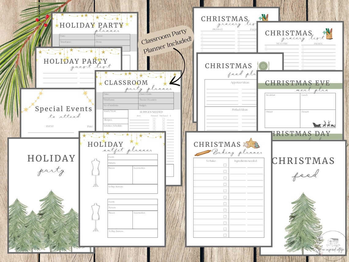 Christmas Planner Printable, INSTANT DIGITAL DOWNLOAD, Christmas ...