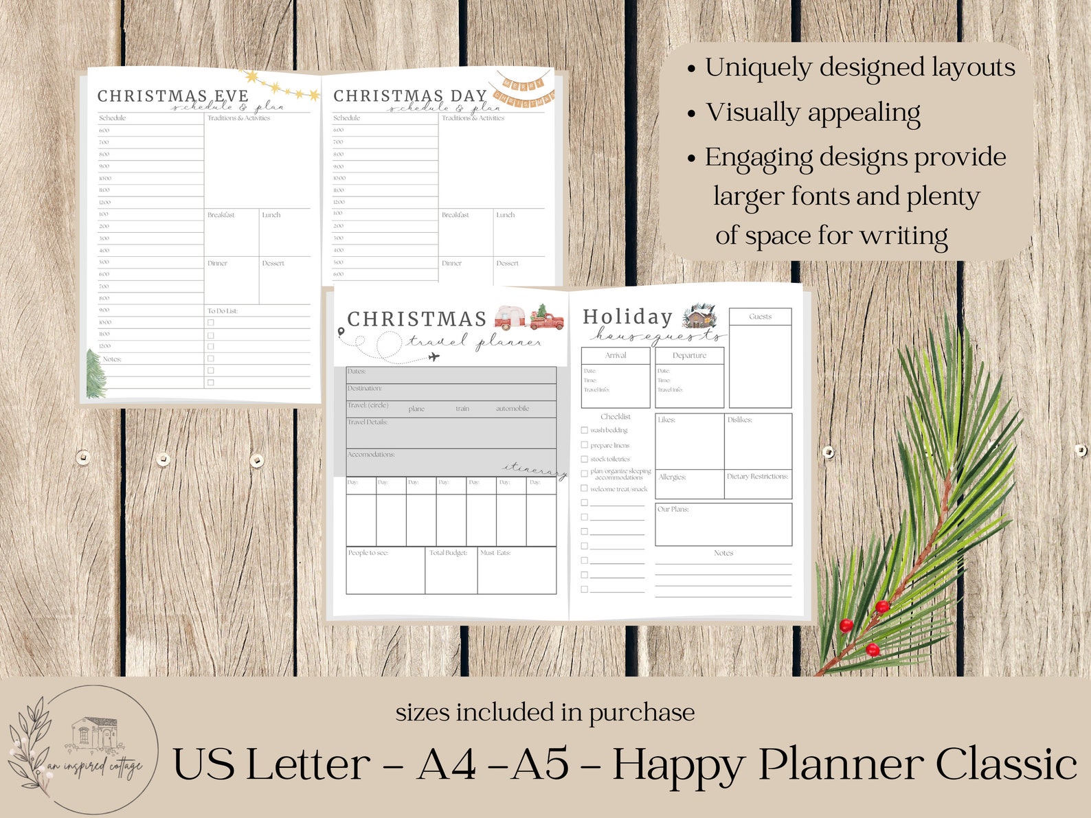 Christmas Planner Printable, INSTANT DIGITAL DOWNLOAD, Christmas ...