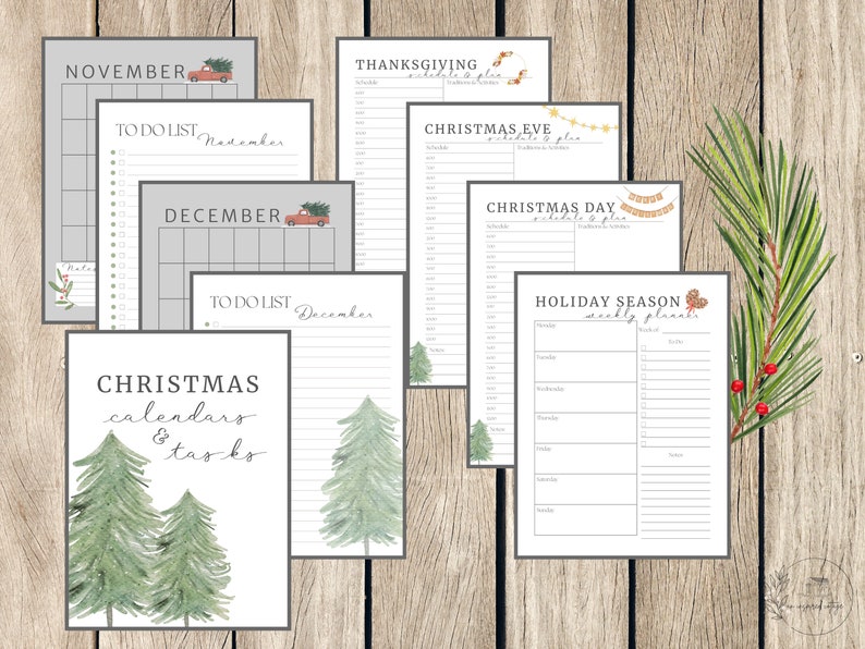 Christmas Planner Printable, INSTANT DIGITAL DOWNLOAD, Christmas ...
