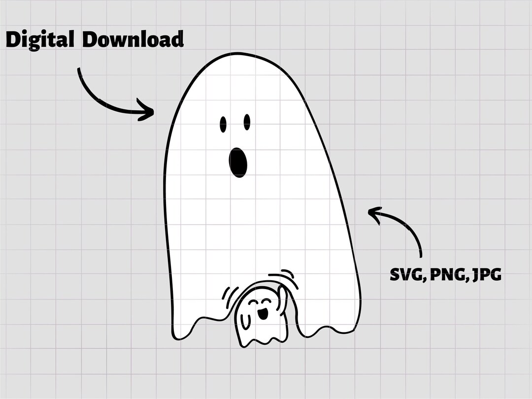 Cute Cheeky Ghost SVG, Halloween SVG, Ghost SVG, Halloween Cut File ...