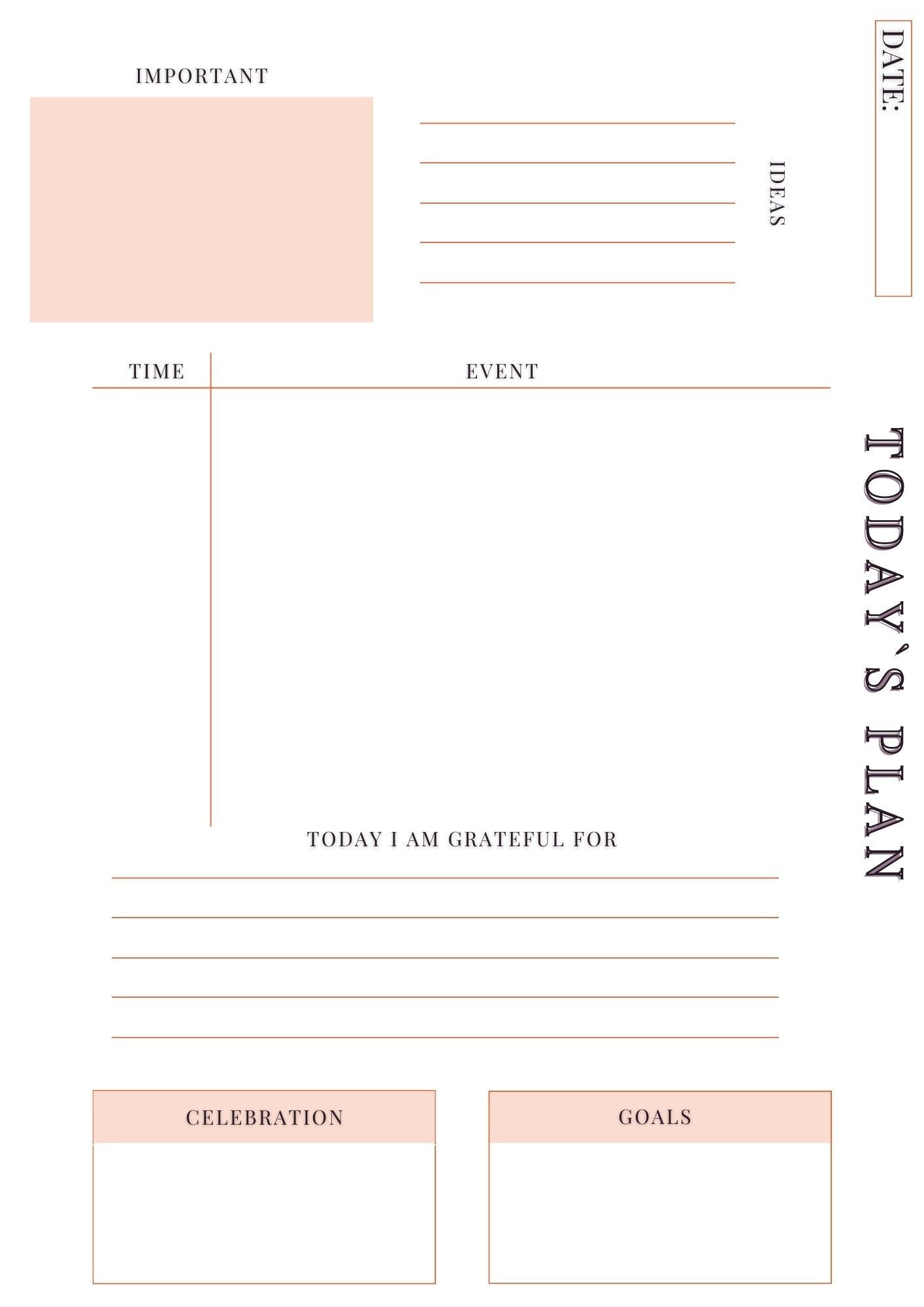 Daily Planner, Printable, Daily Schedule, Instant Download, Productive ...