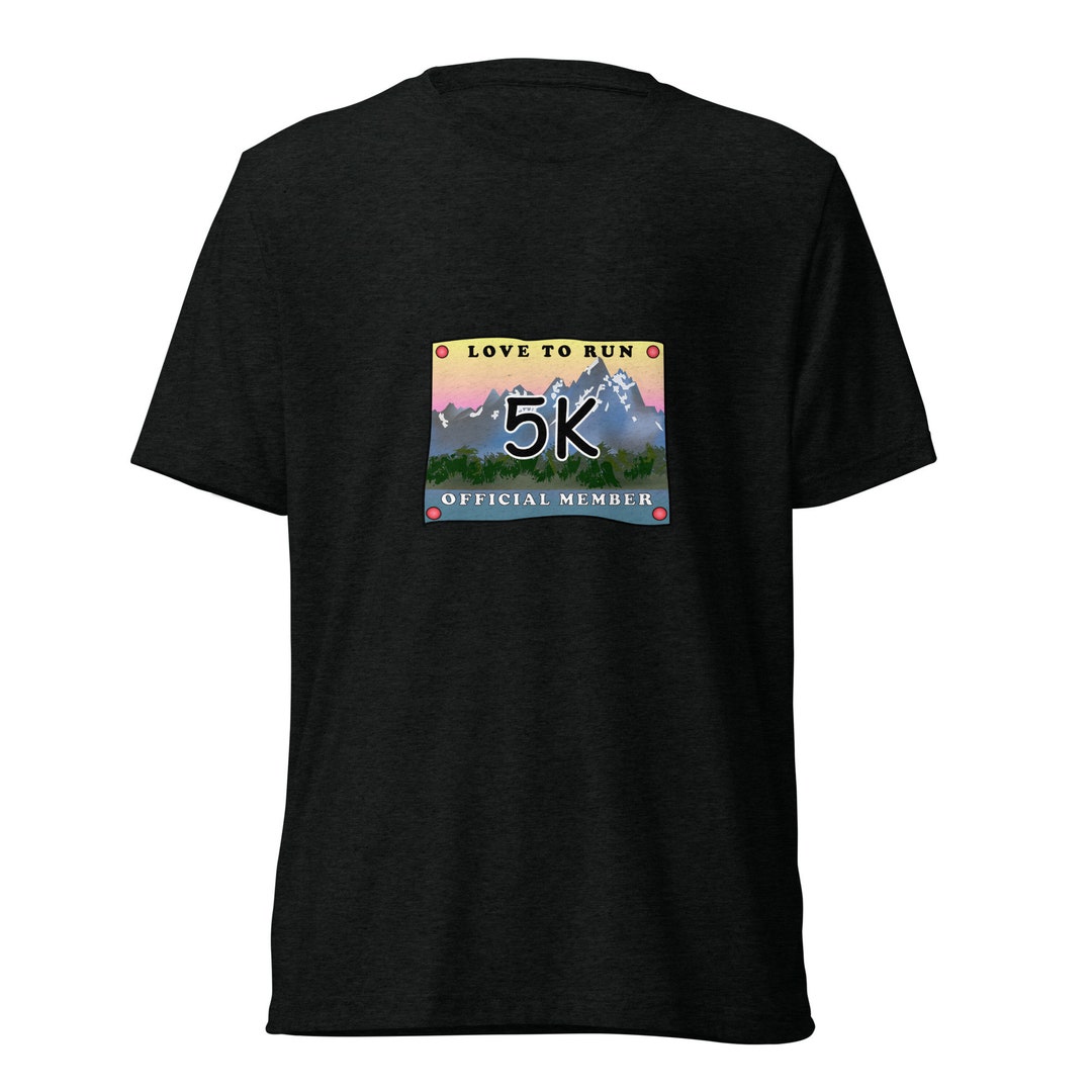 5k Race Bib Teton Mountains Unisex Tri-blend Short Sleeve - Etsy