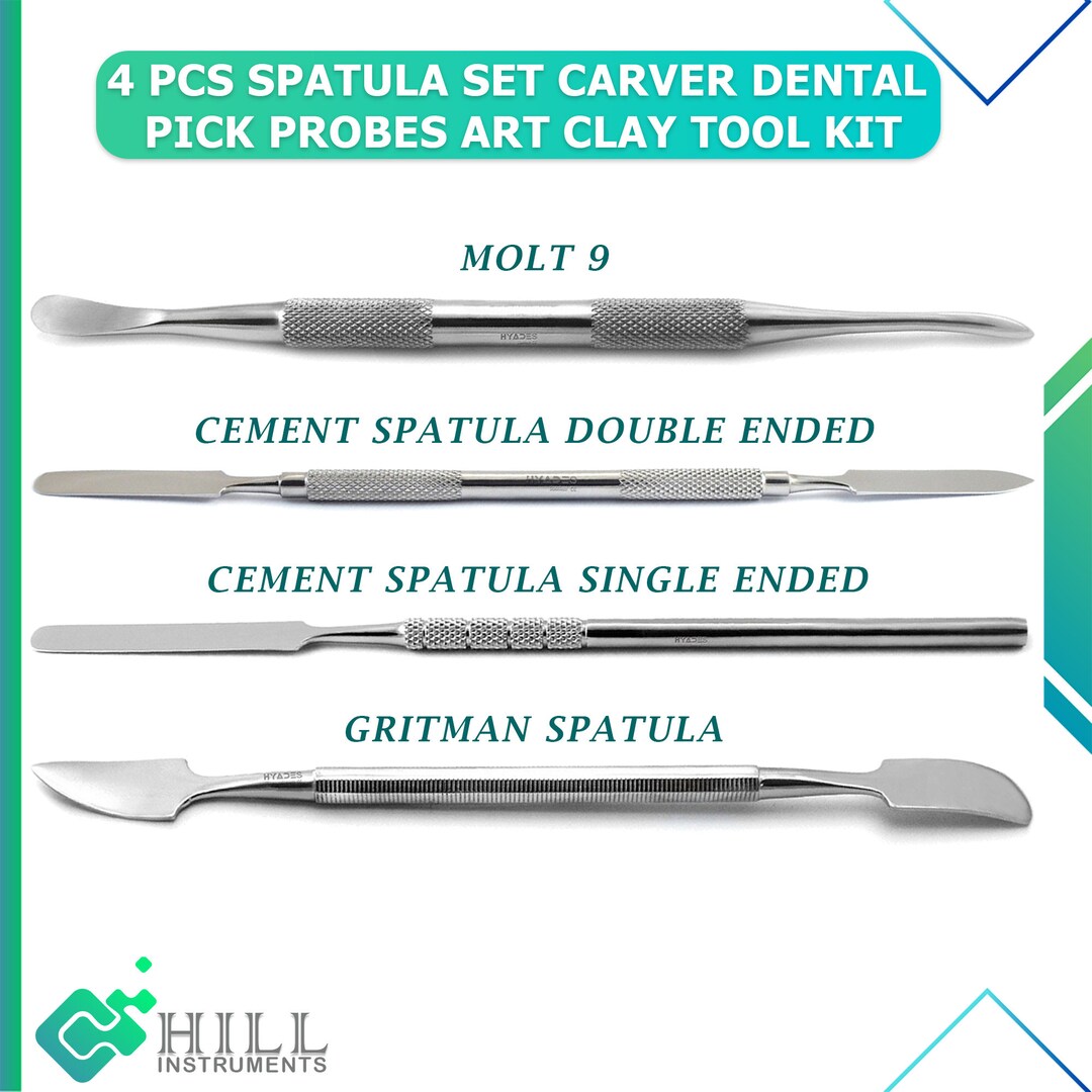 Complete Your Dental Art Sculpting With This 4-pcs Set: Dental Spatula ...