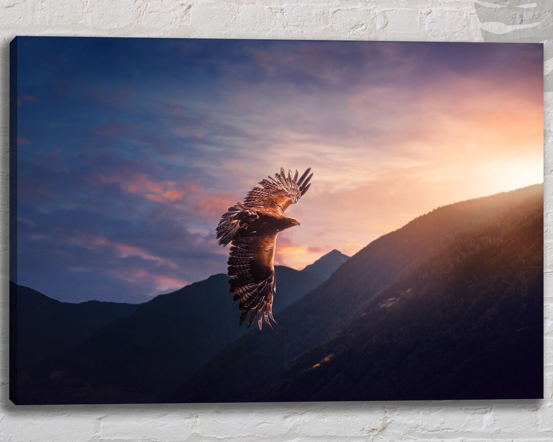 Eagle Canvas Art Print Animal Canvas Wall Art Prints Bald Eagle Home ...