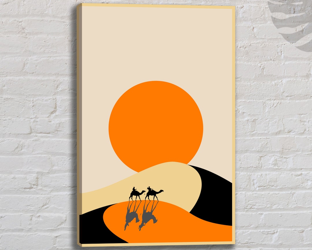 Camel in the Desert Poster Print Desert Art Print - Etsy