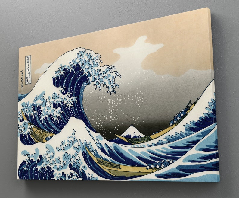 Hokusai's the Great Wave at Kanagawa Painting the Great - Etsy