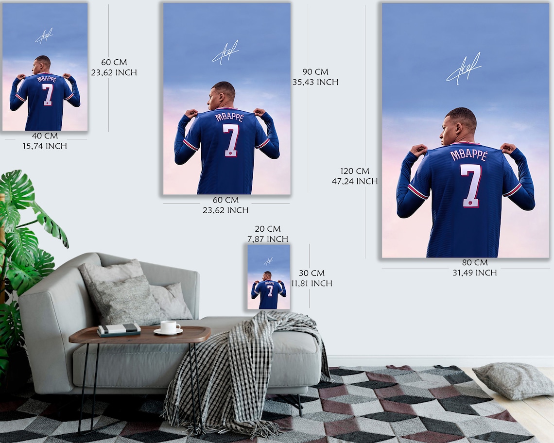 Kylian Mbappe Poster Soccer Player Print Kylian Mbappe - Etsy