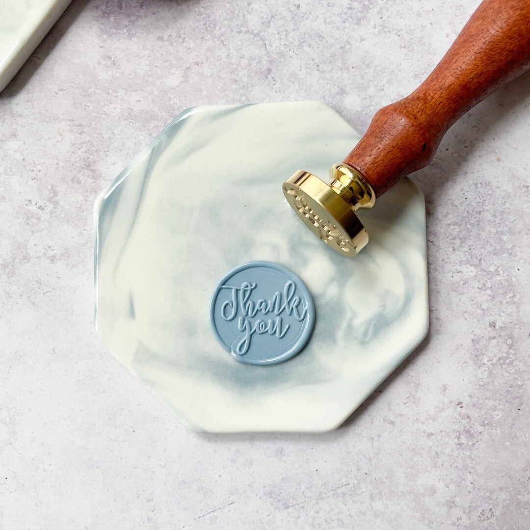 Ceramic Wax Stamp Mat in Blue | Decorative Mat for Making Wax Seals ...