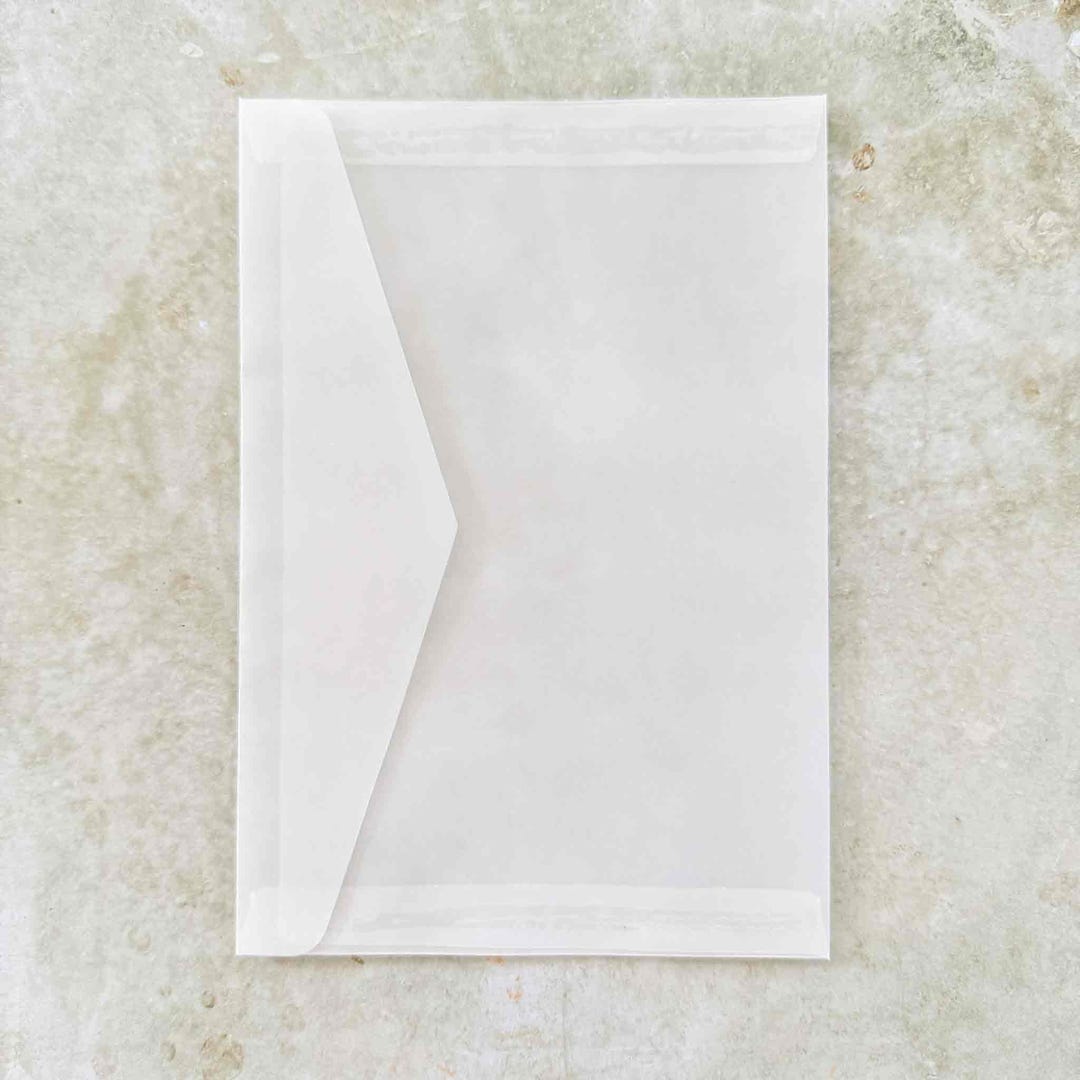 5x7 Clear Vellum Invitation Envelopes | See Through Envelopes for ...